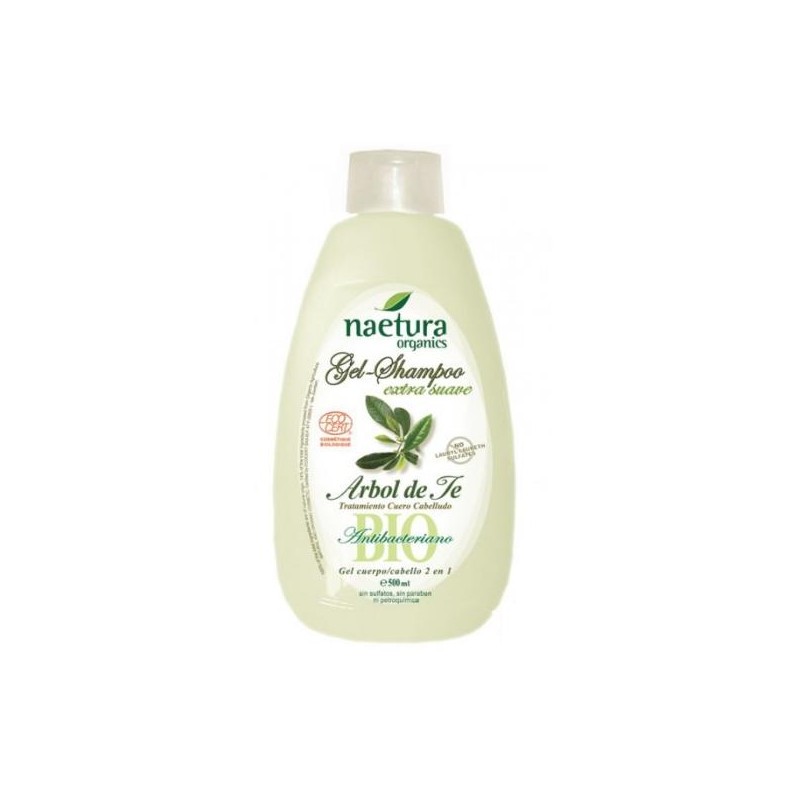 Gel & Champú ecológico Extra suave Árbol de té - Sin Sulfatos - Naetura ...