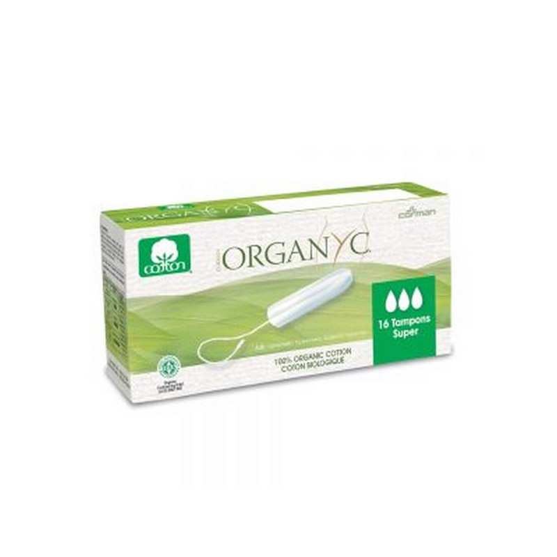 Tampon bio Super - Coton organique - Sans applicateur - Organyc - 16 U ...
